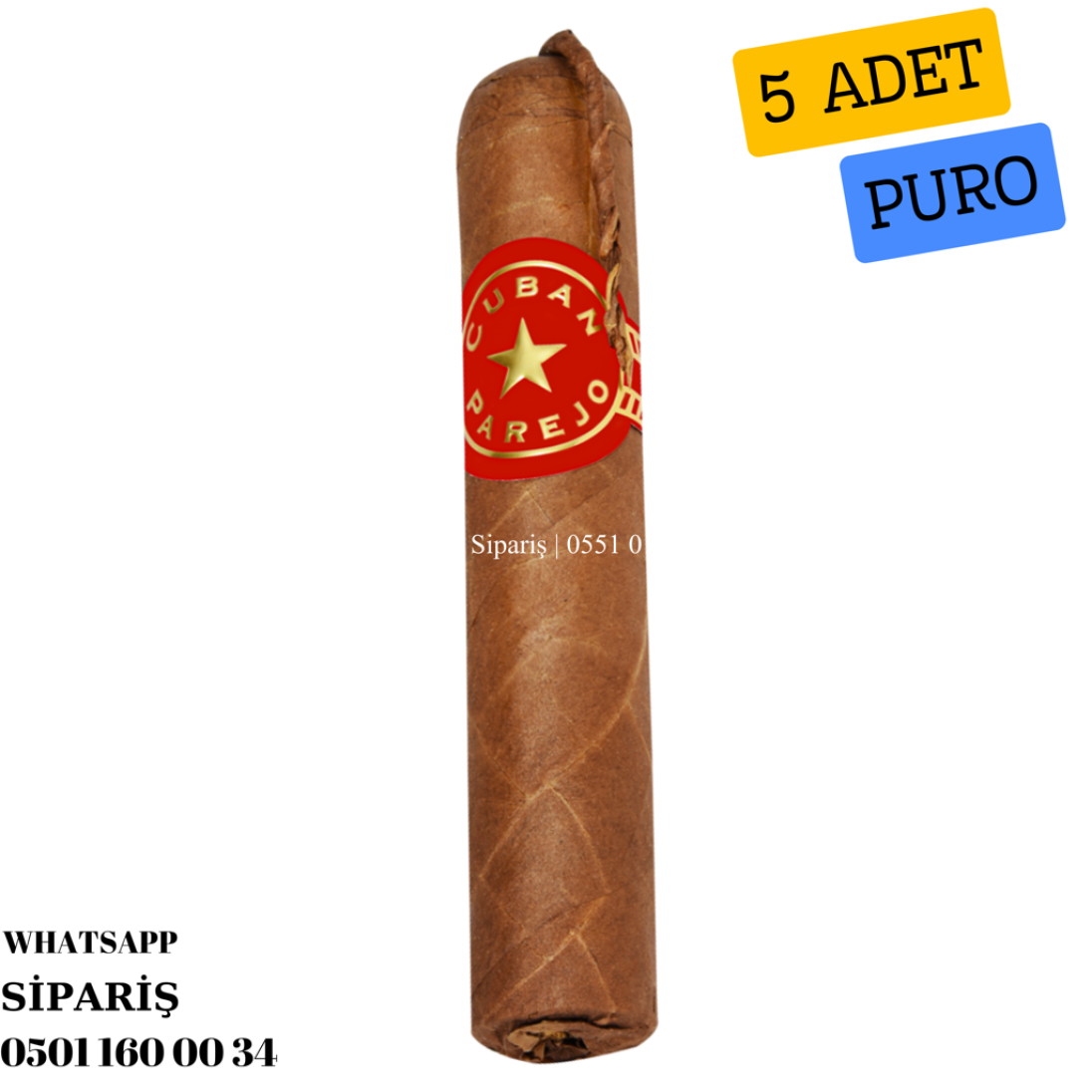 Cuban Parejo Serie Zafadores Medios 5'li Puro Paket
