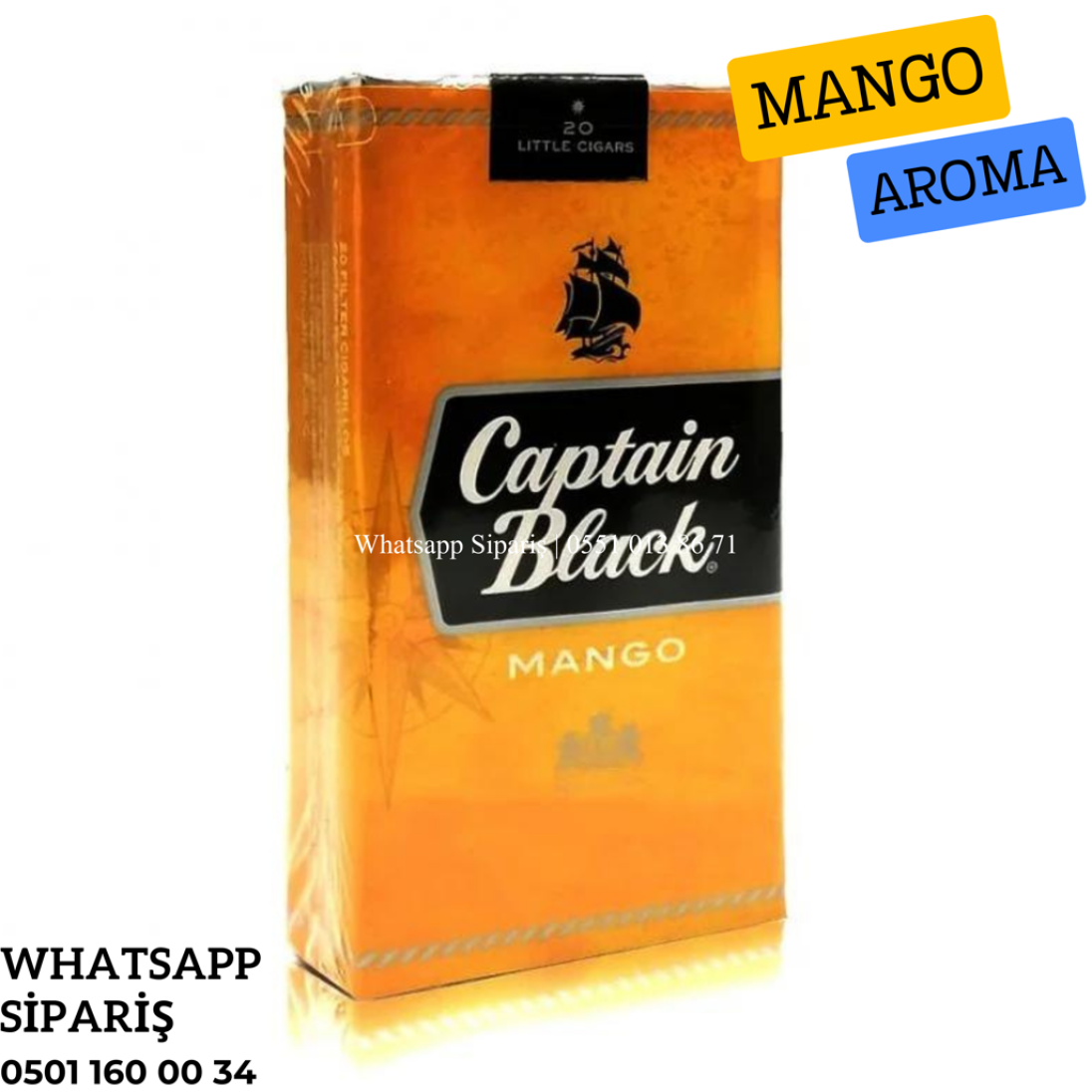 Captain Black Mangolu ( Mango ) Sigara x10 Paket - Mango